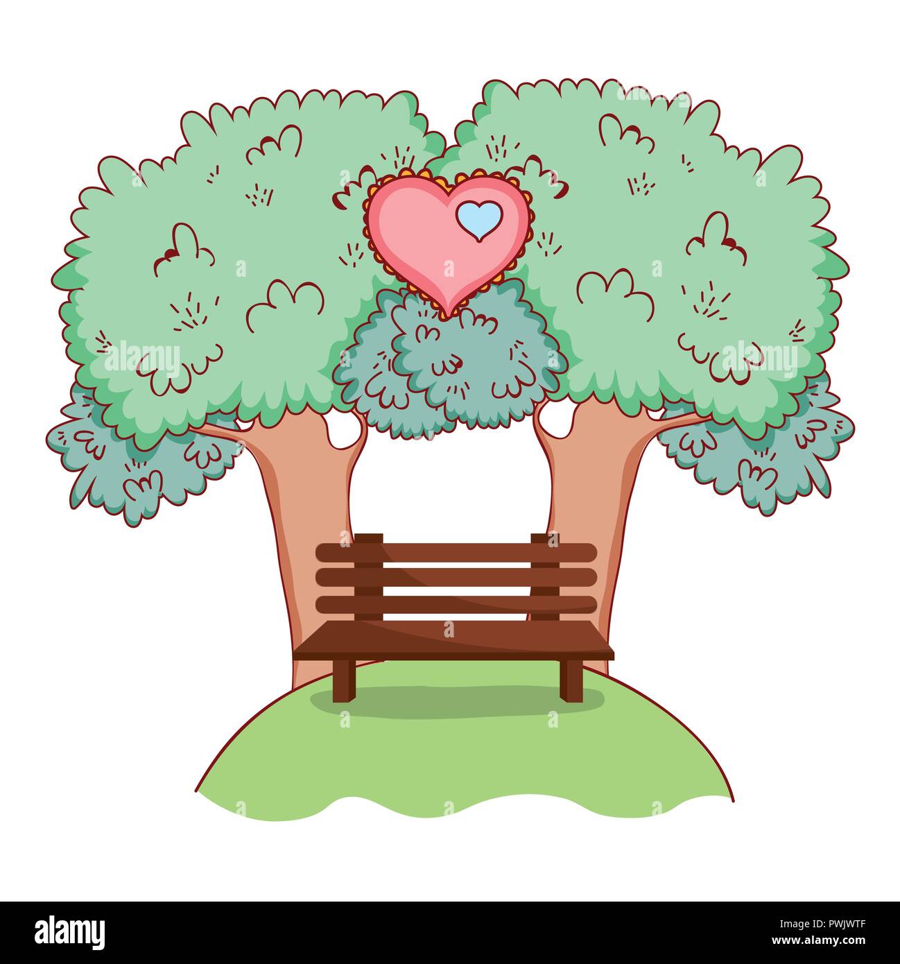 cute love celebration at park cartoon Stock Vector Image & Art - Alamy