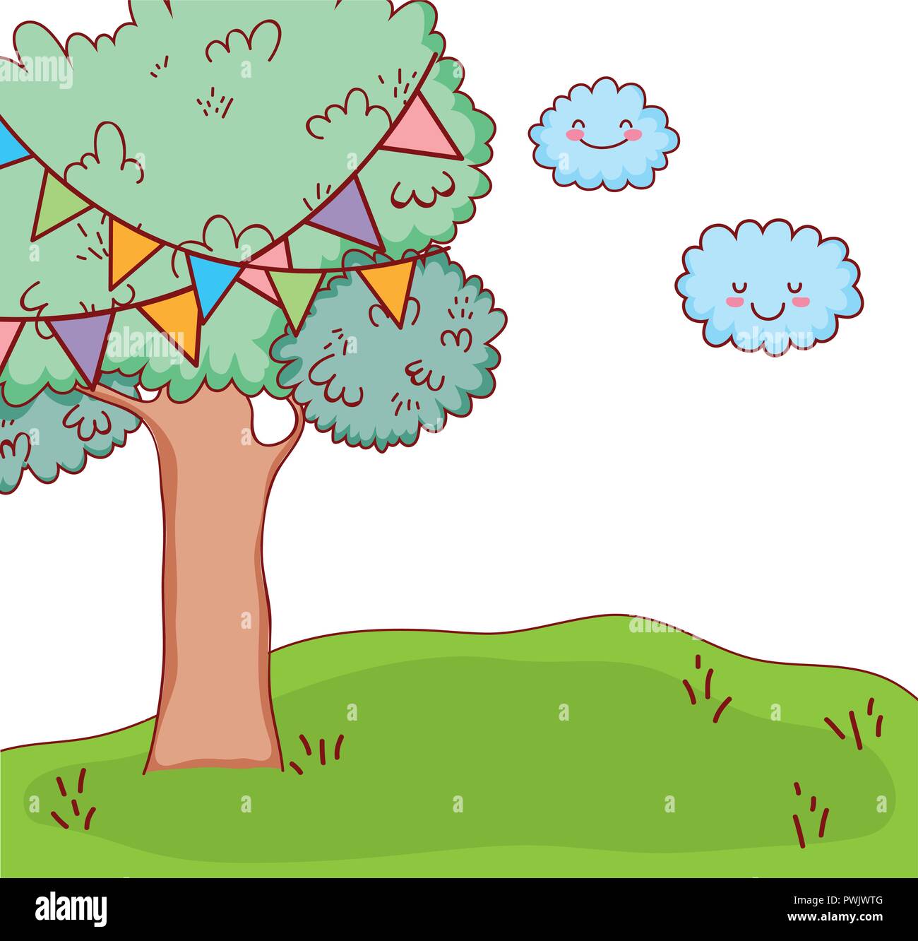 cute love celebration at park cartoon Stock Vector Image & Art - Alamy