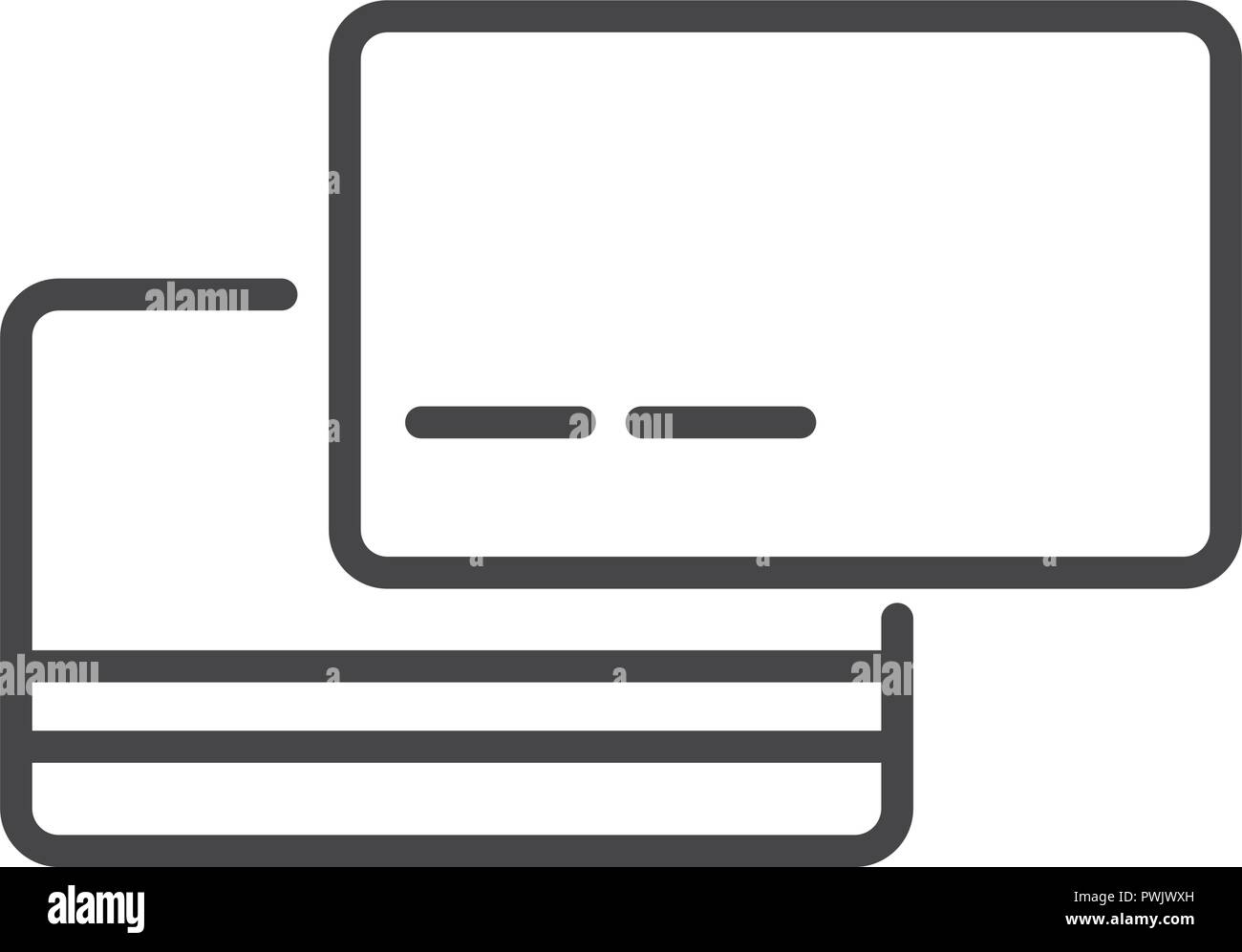 Credit cards symbol black and white vector illustration graphic design ...