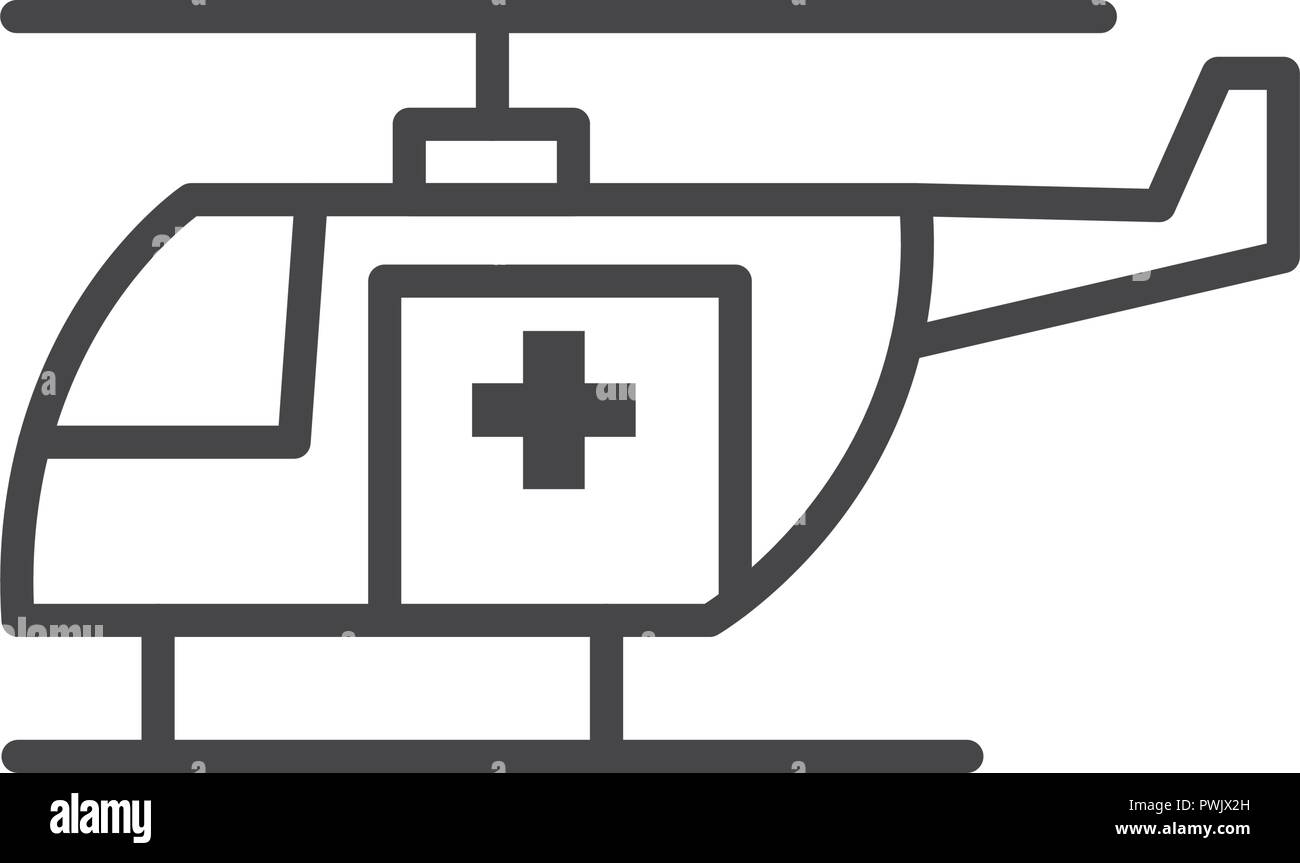 Helicopter aircraft symbol in black and white Stock Vector Image & Art ...