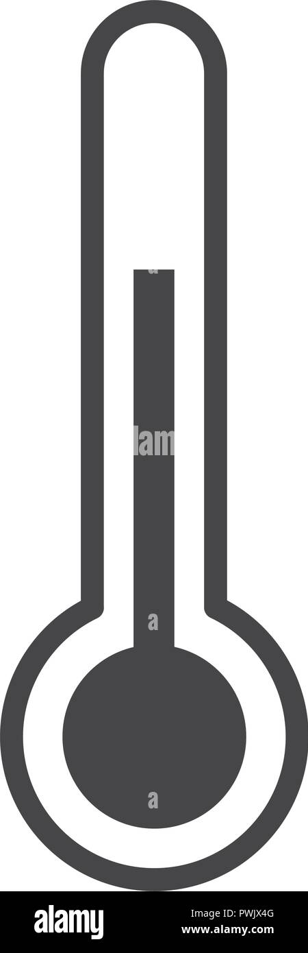 Thermometer symbol isolated in black and white Stock Vector Image & Art ...