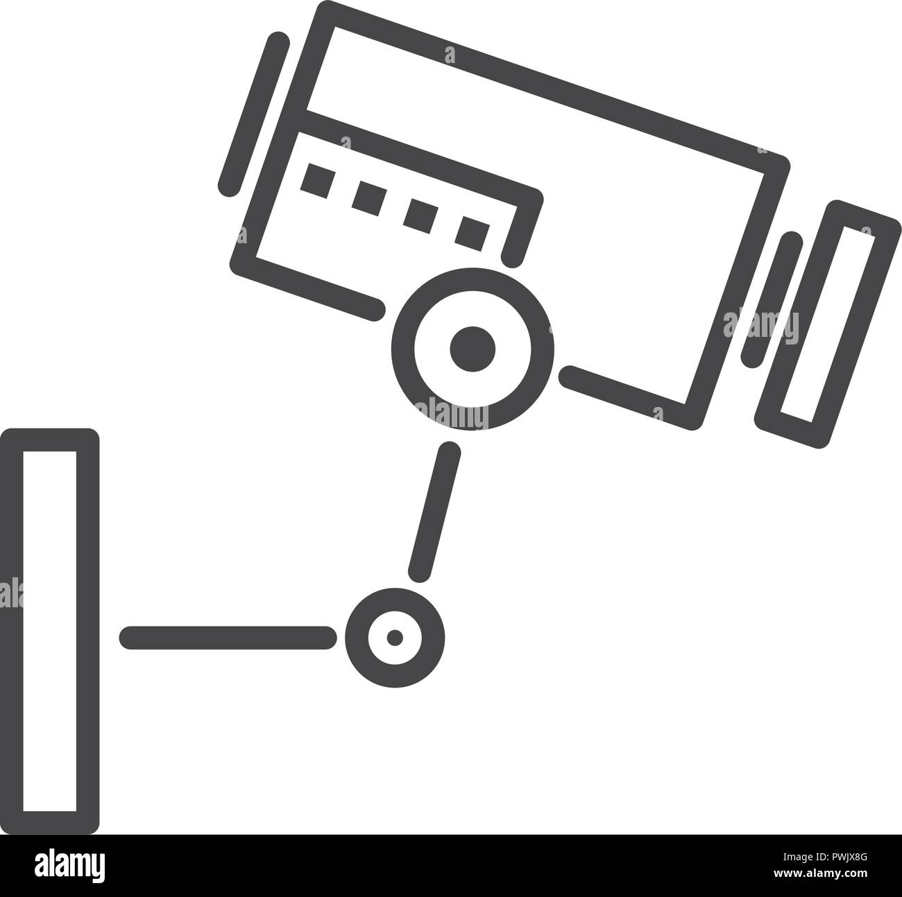 Surveillance camera symbol in black and white Stock Vector Image & Art ...