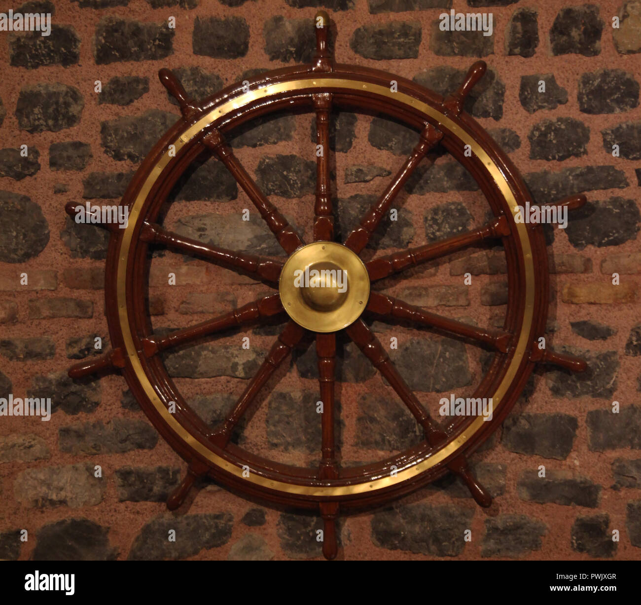 wooden ship rudder Stock Photo - Alamy
