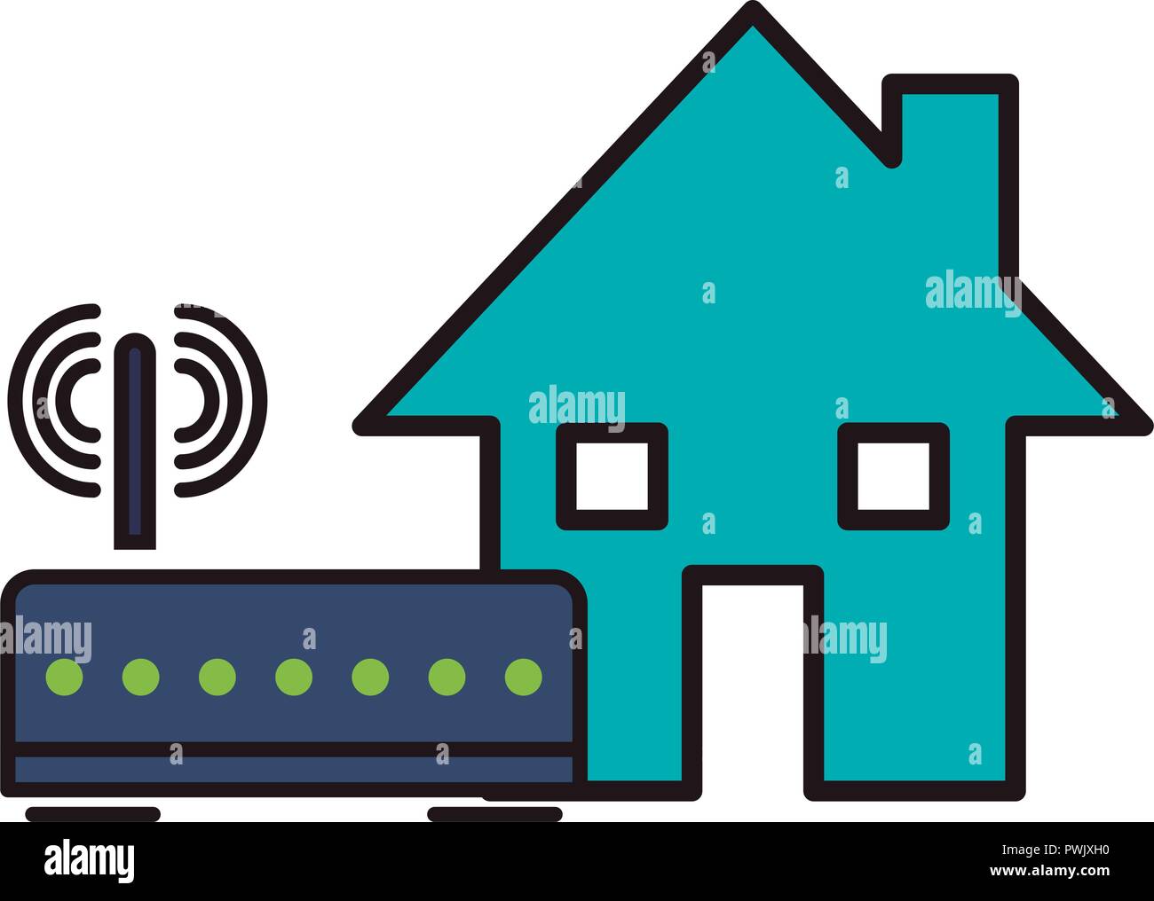 Wifi in house symbol vector illustration graphic design Stock Vector ...