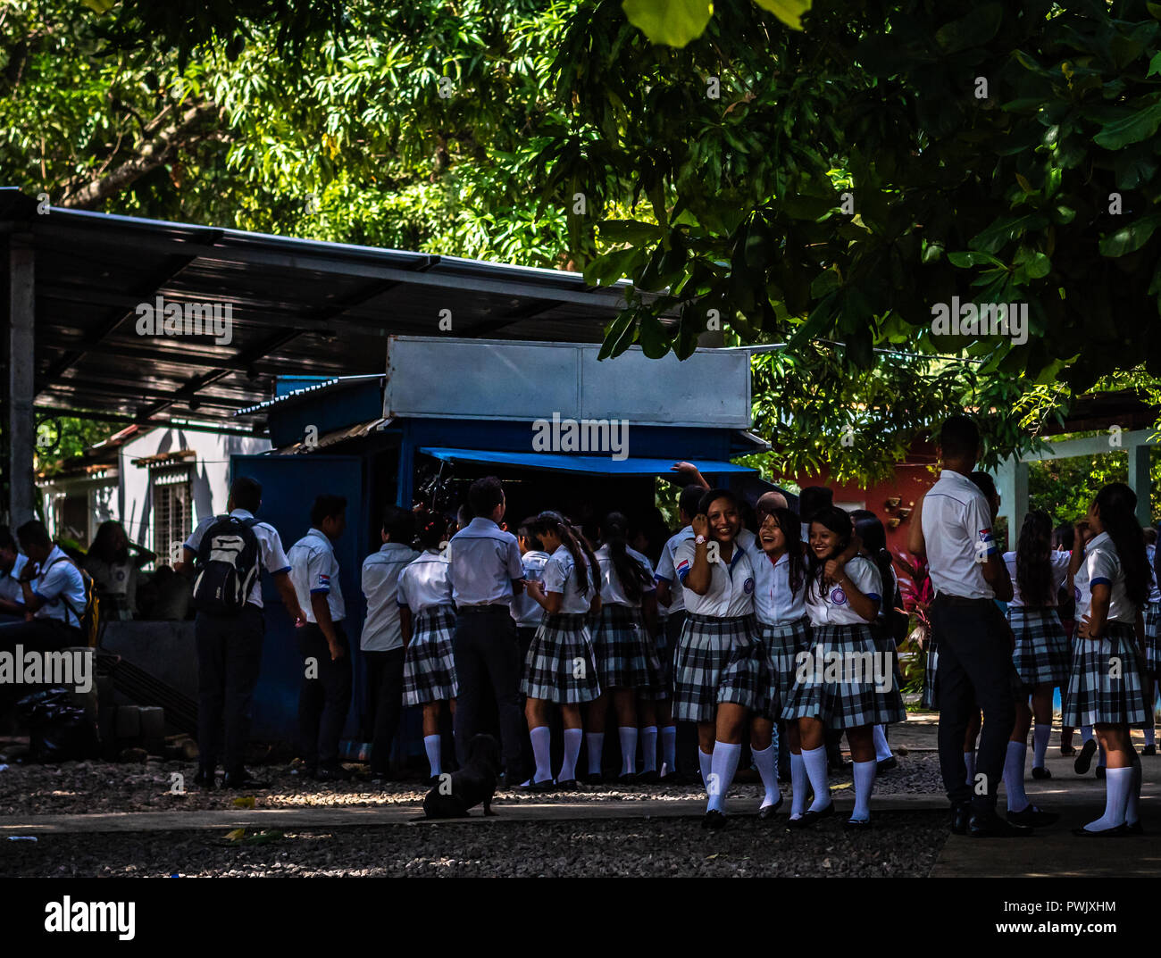 girls walking with friends in guatemalan college Stock Photo - Alamy