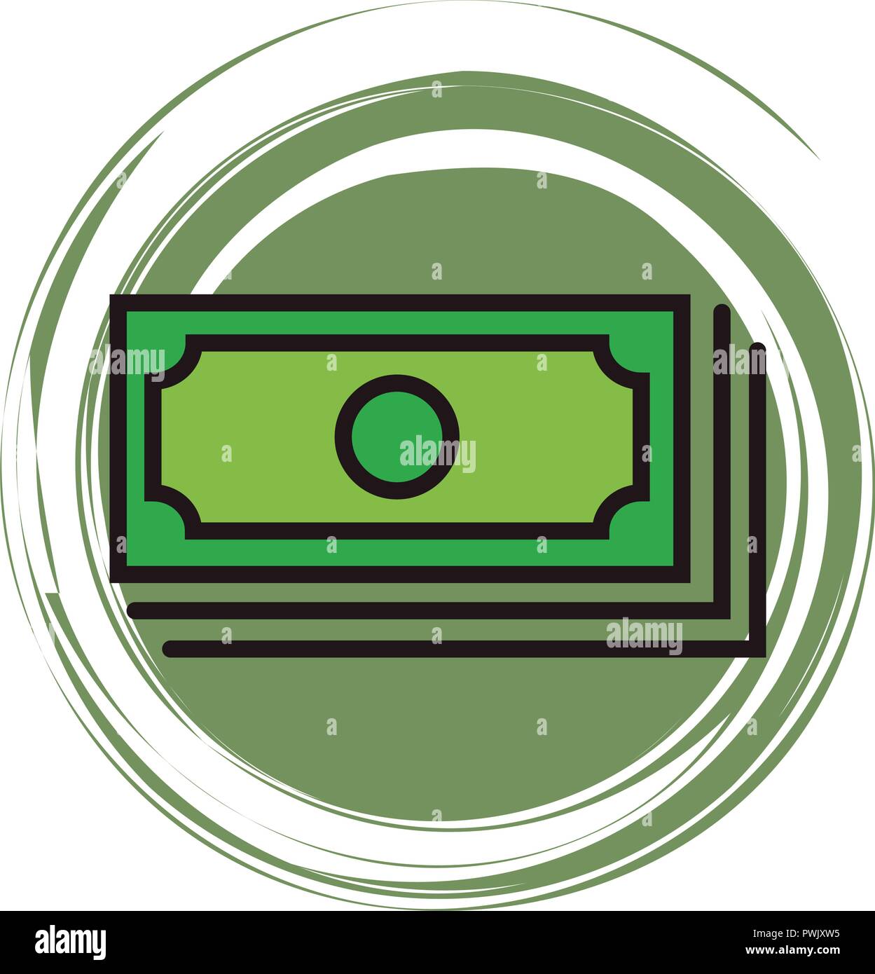 Cash money symbol round icon symbol vector illustration graphic design ...