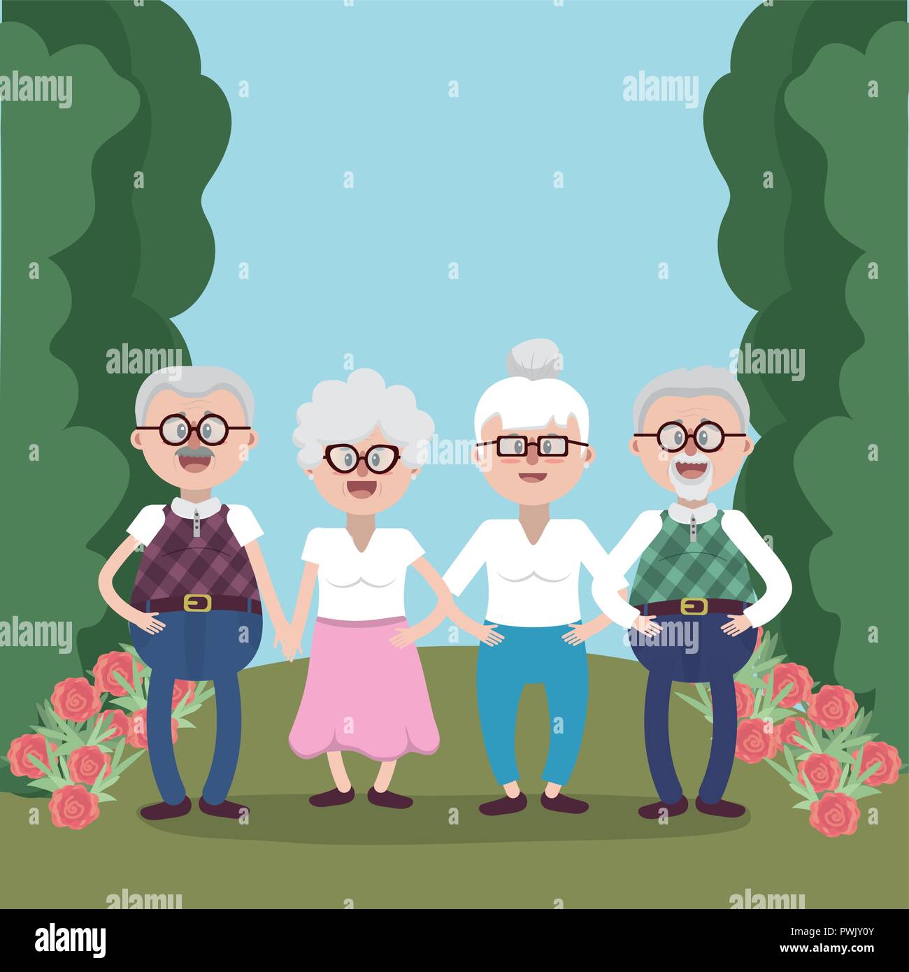 Home fun friends meeting Stock Vector Images - Alamy