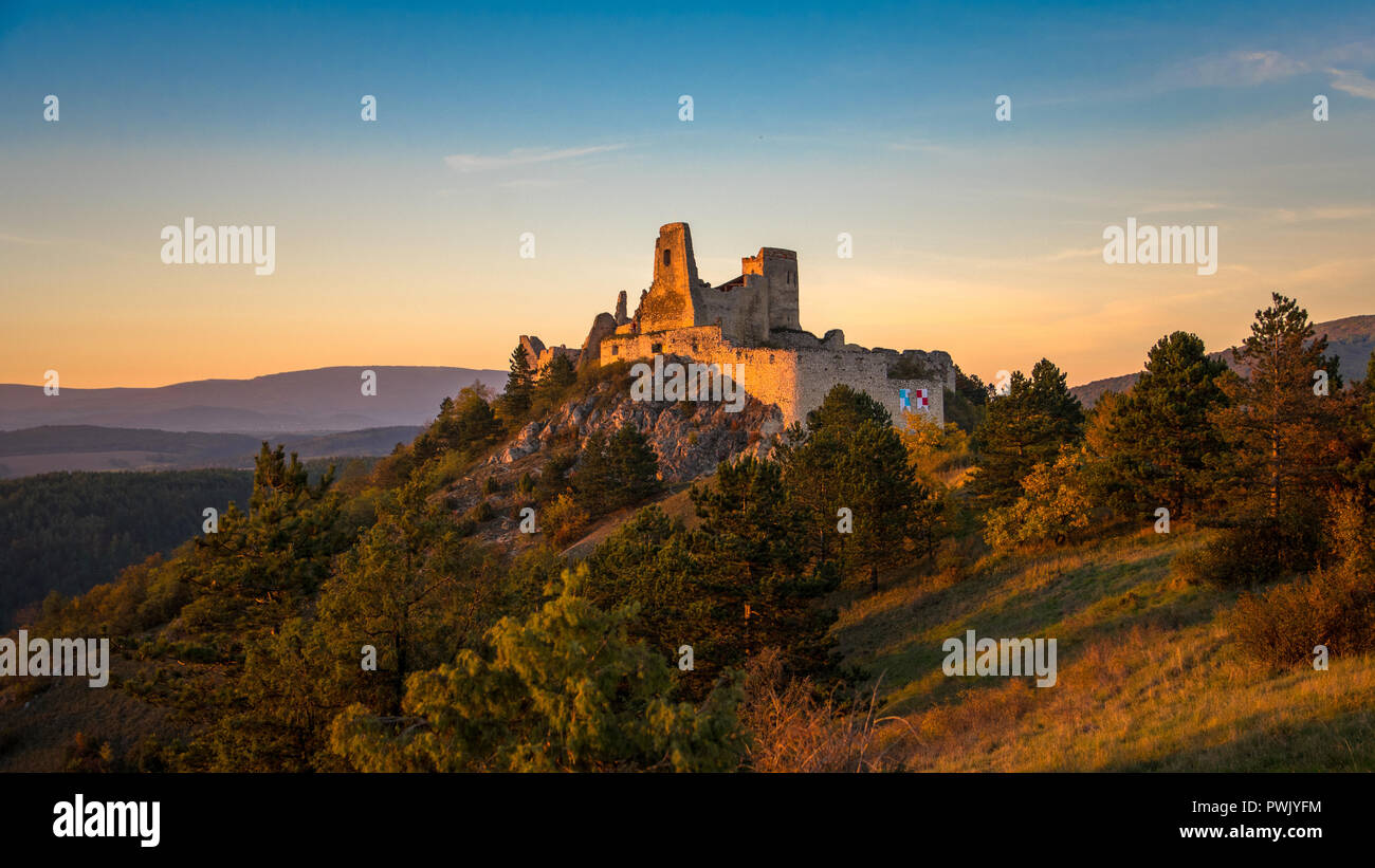 The castle of Cachtice. Slovakia. Residence of Elisabeth Bathory, the ...