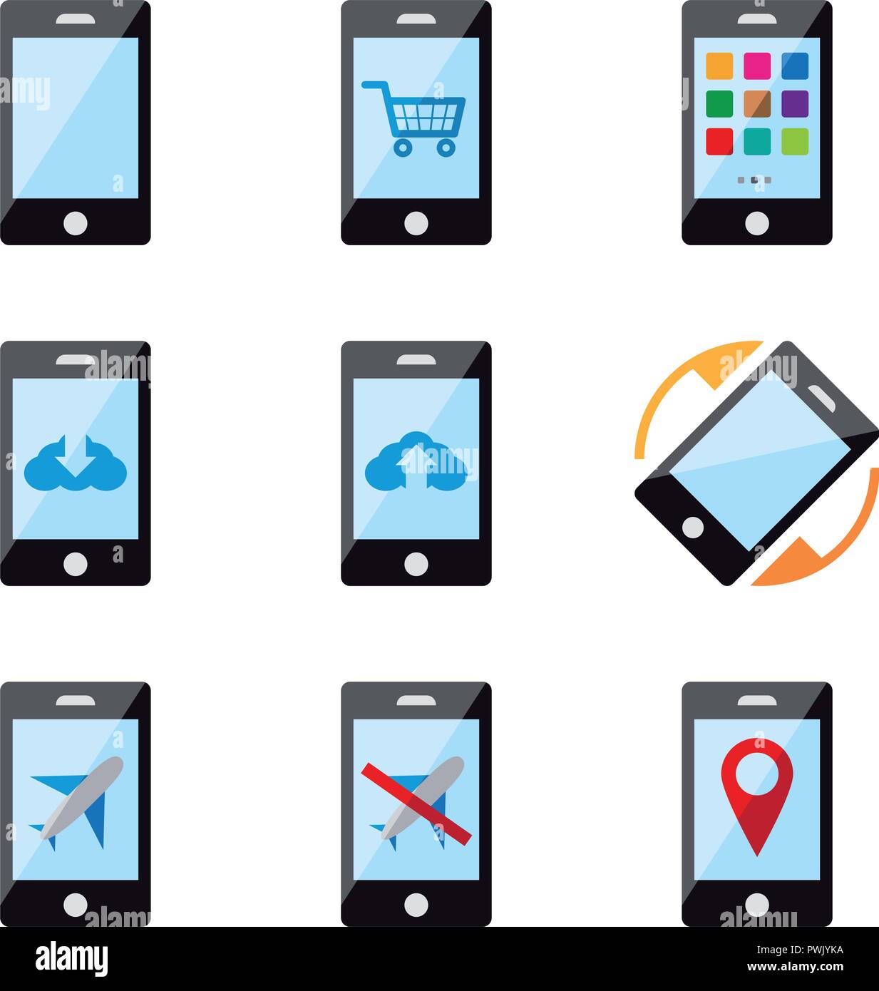 Iphone gps map Stock Vector Images - Alamy