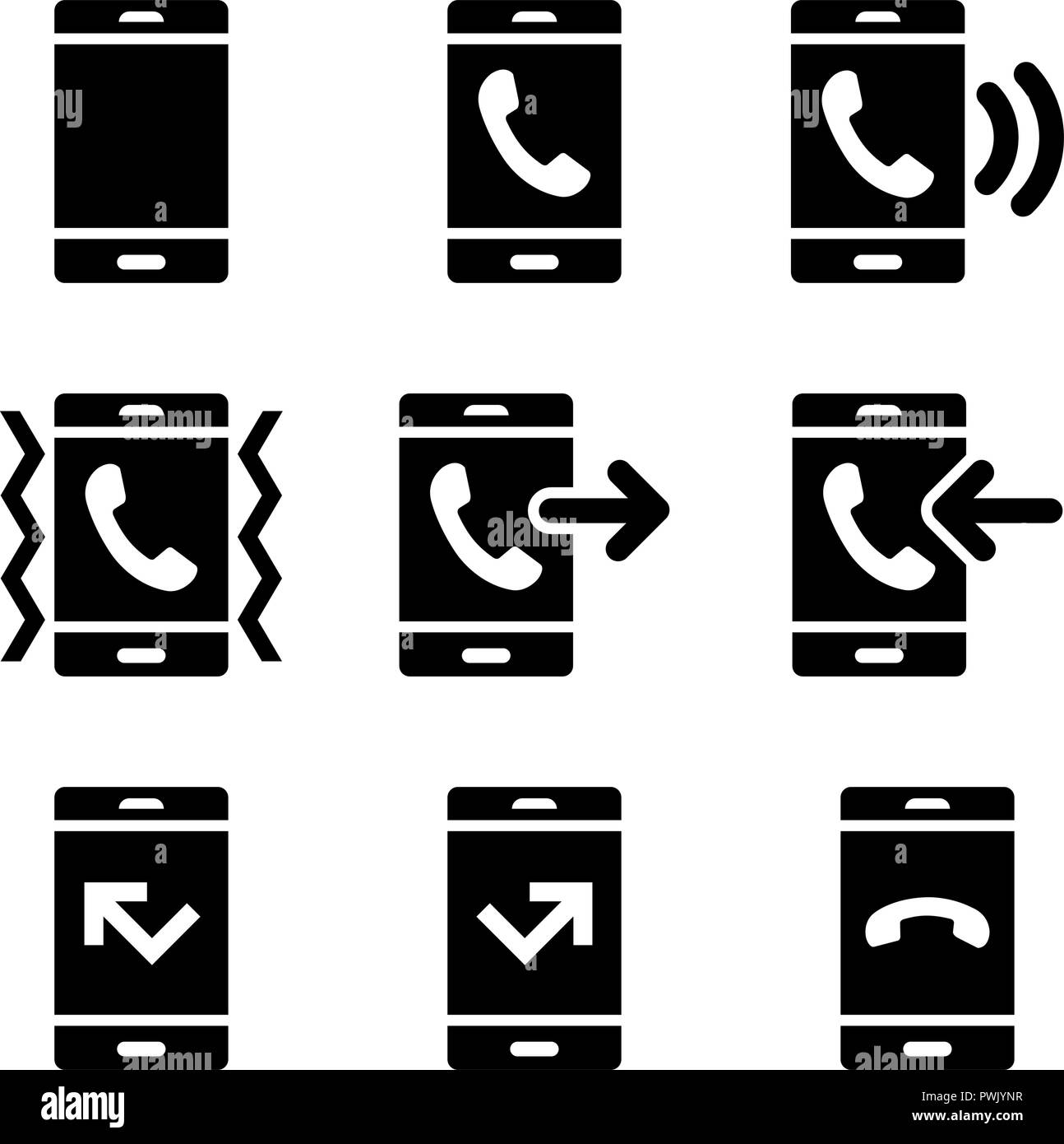 Iphone incoming call Stock Vector Images - Alamy