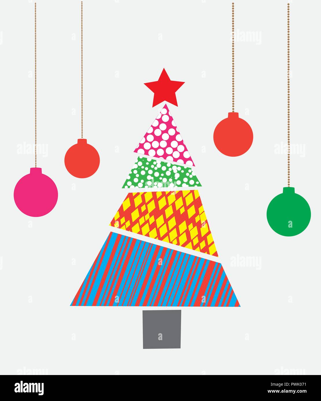 vector illustration of an abstract Christmas tree Stock Vector Image ...