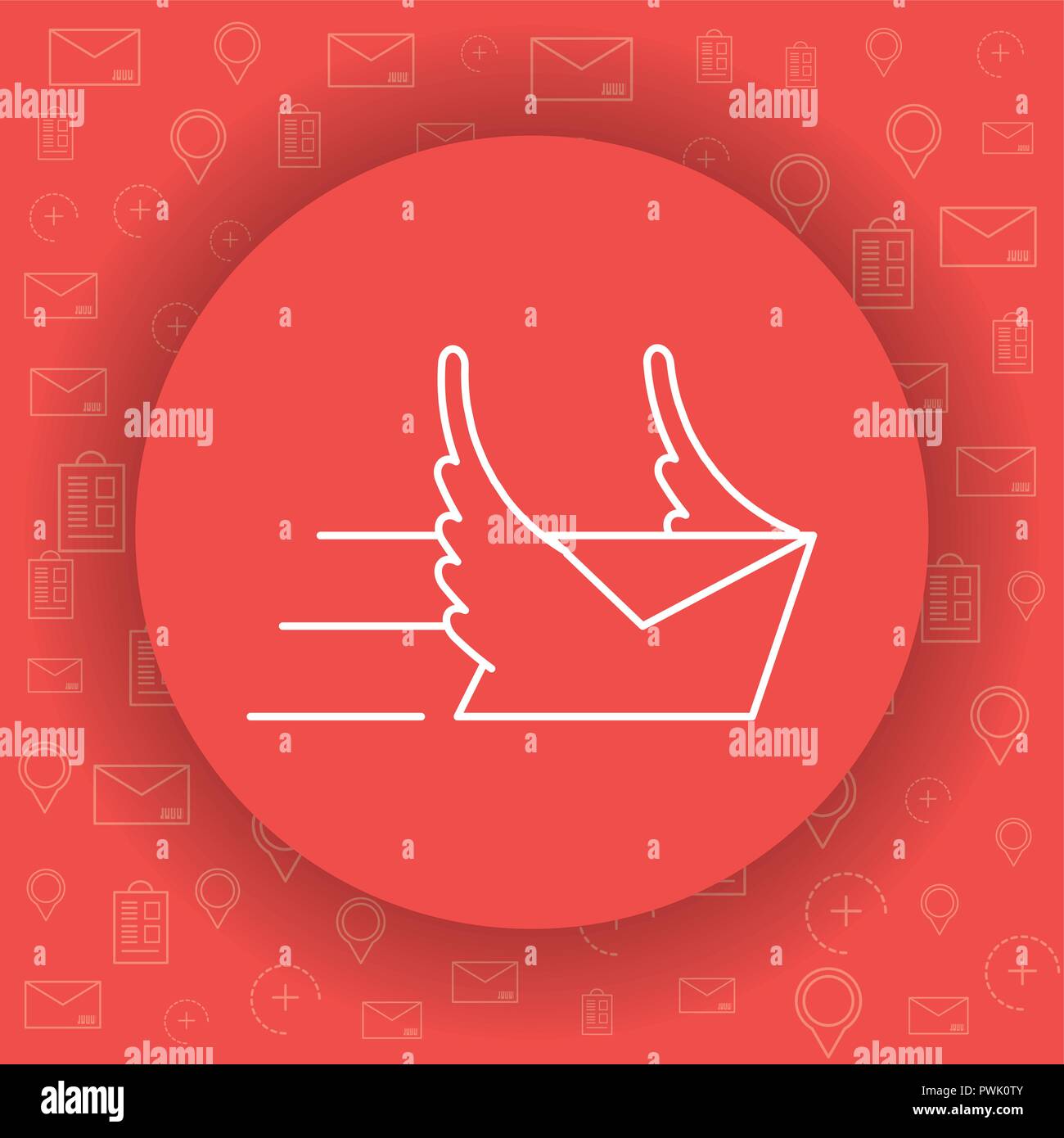 envelope flying delivery logistic service vector illustration design ...