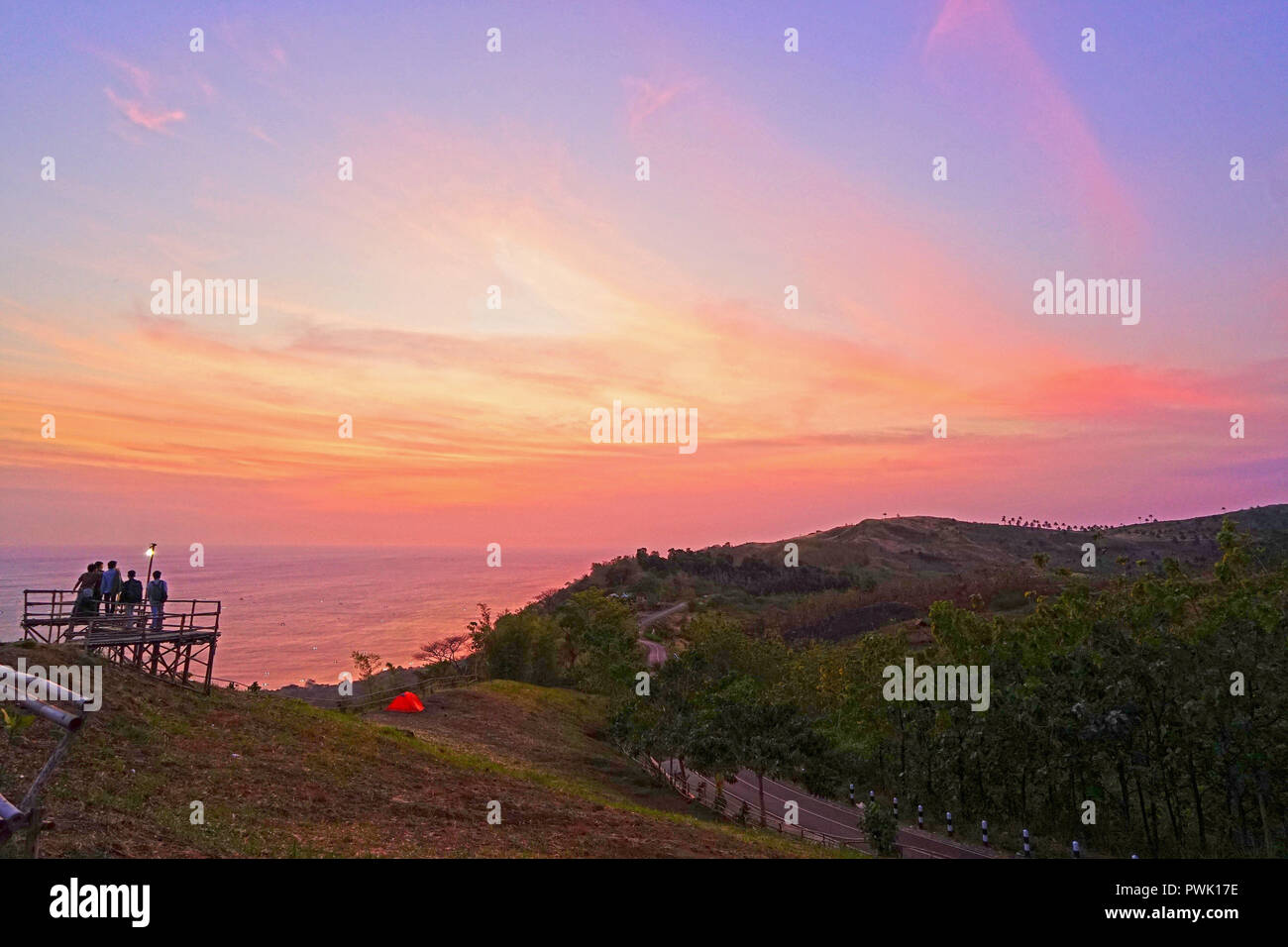 Sunset at Puncak Darma, Geopark Ciletuh, Sukabumi, West Java, Indonesia ...