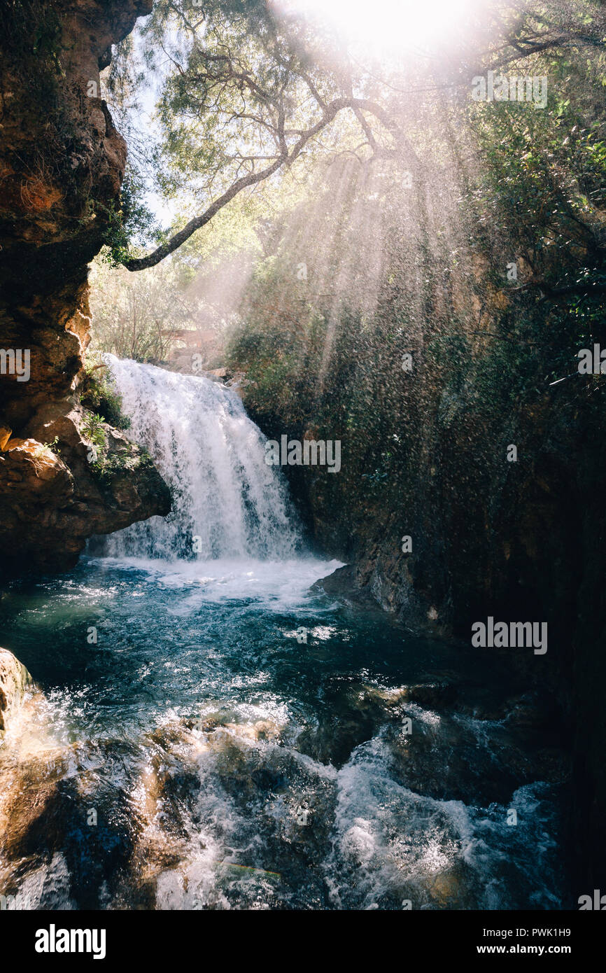 Cascades d'Akchour Waterfall, Chefchaouen, Morocco, 2018 Stock Photo ...