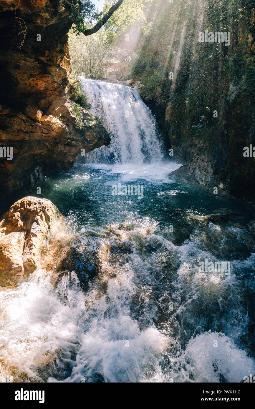 Cascades d'Akchour Waterfall, Chefchaouen, Morocco, 2018 Stock Photo ...