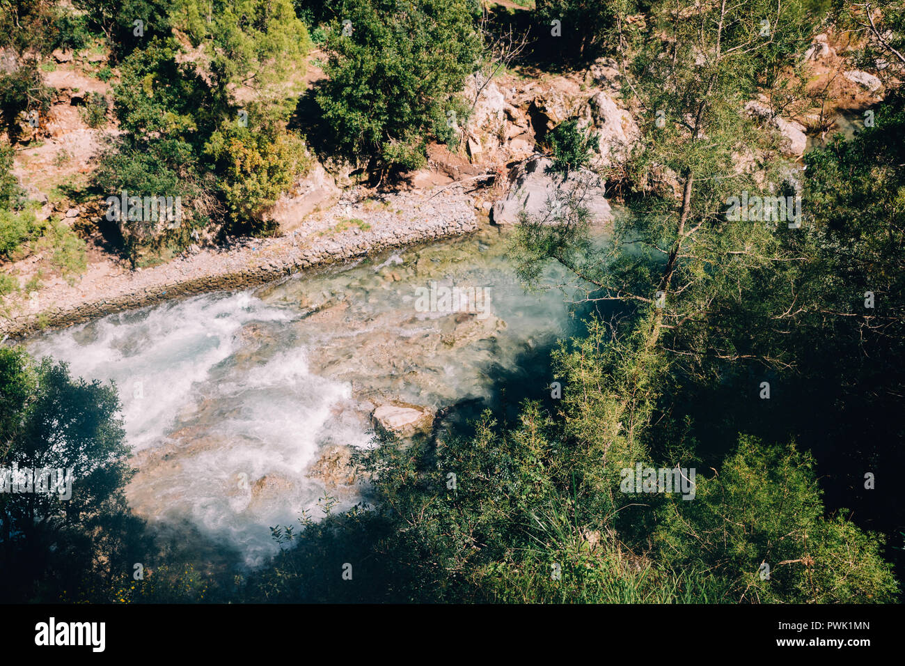 Cascades d'Akchour Waterfall, Chefchaouen, Morocco, 2018 Stock Photo ...