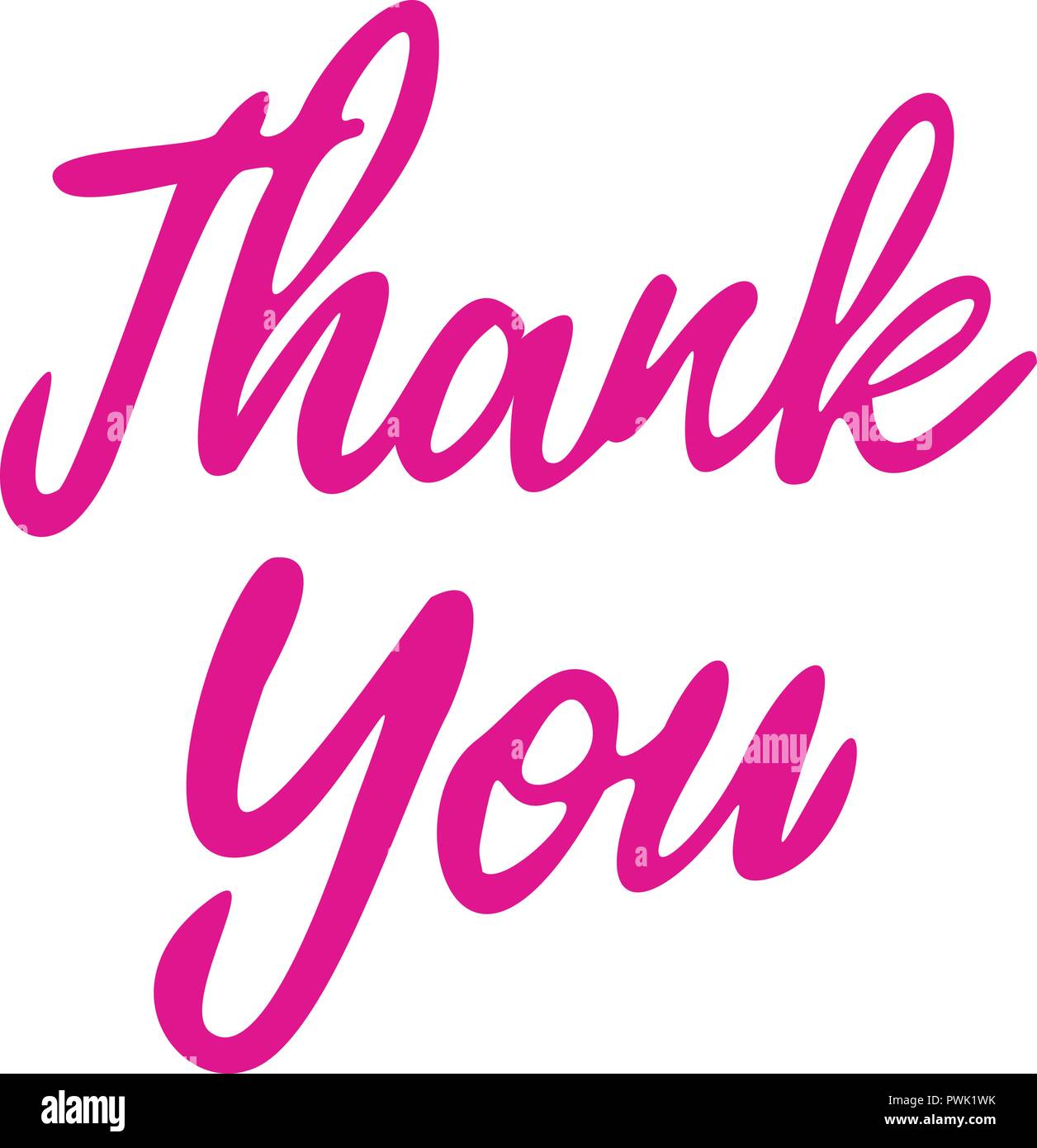 Thank You Hand lettering Greeting Card. Handmade calligraphy Stock ...