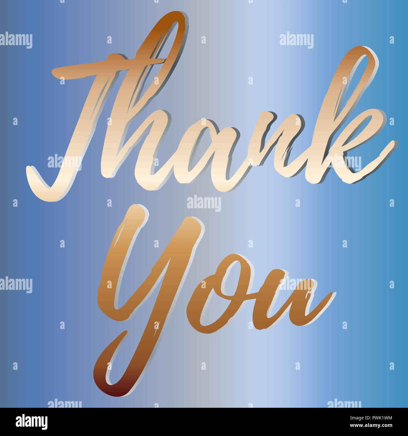 Thank You Hand lettering Greeting Card. Handmade calligraphy. Isolated ...