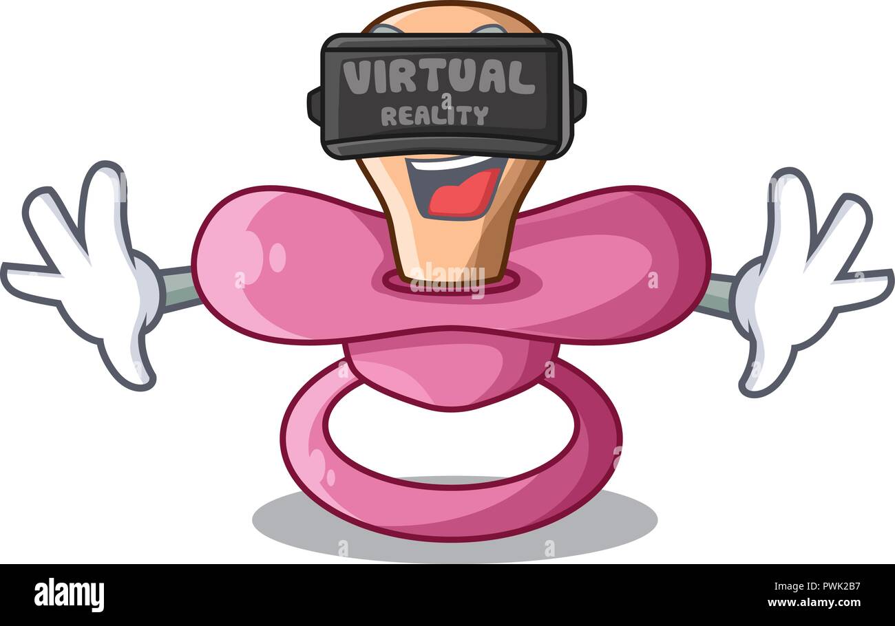 Virtual reality cartoon pacifier for a newborn baby Stock Vector Image ...