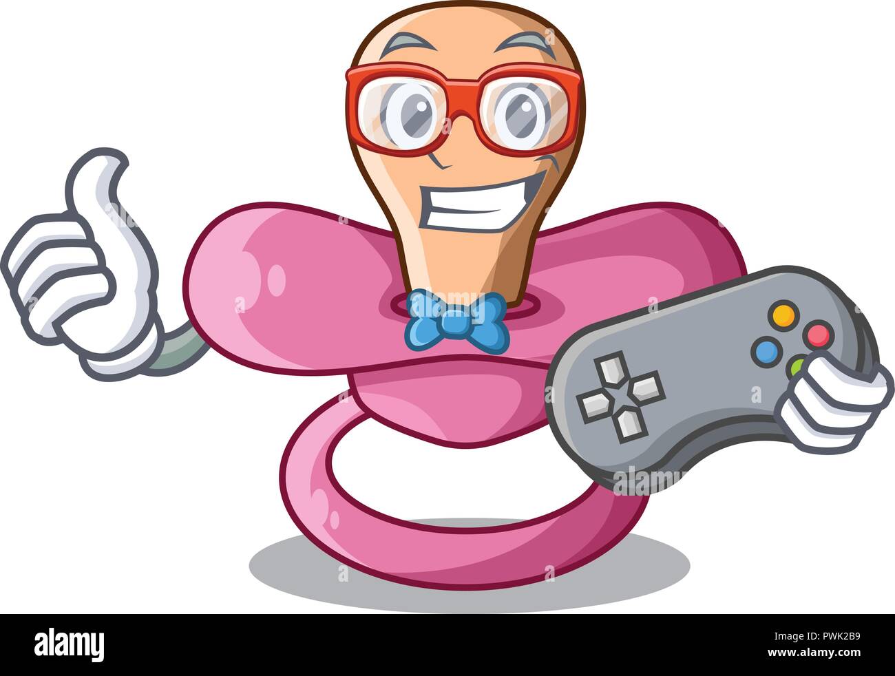 Gamer cartoon pacifier for a newborn baby Stock Vector Image & Art - Alamy