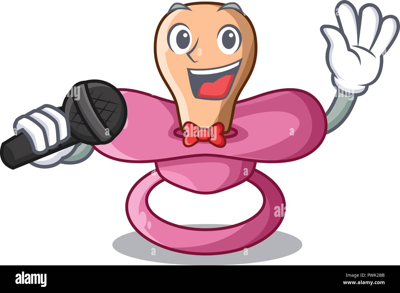 Singing cartoon pacifier for a newborn baby Stock Vector Image & Art ...