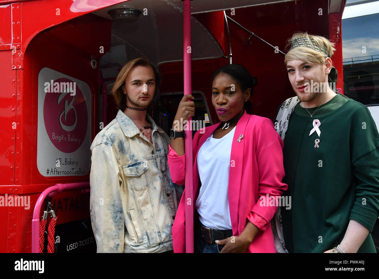 London, UK. 16th October, 2018. Robert, Karen Bryson and Lewis-Duncan ...
