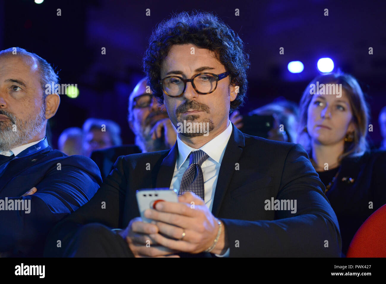 Rome, Italy. 16th Oct, 2018. Danilo Toninelli, Minister for ...