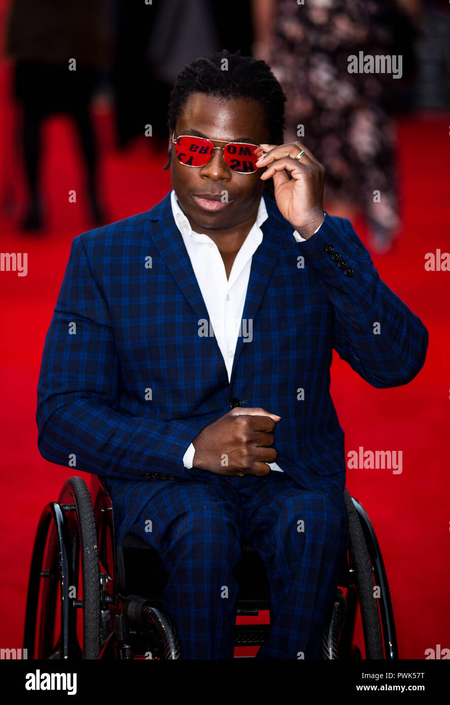 London, UK. 16th October, 2018. Ade Adepitan at They Shall Not Grow Old ...