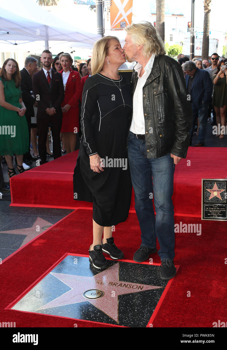 Hollywood, Ca. 16th Oct, 2018. Joan Templeman, Sir Richard Branson ...