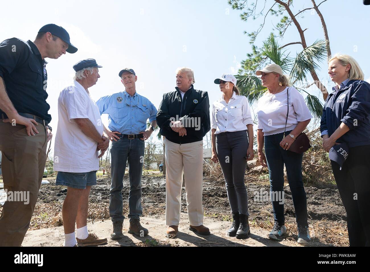 Panama City, Florida, USA. 15th Oct 2018. U.S President Donald Trump ...