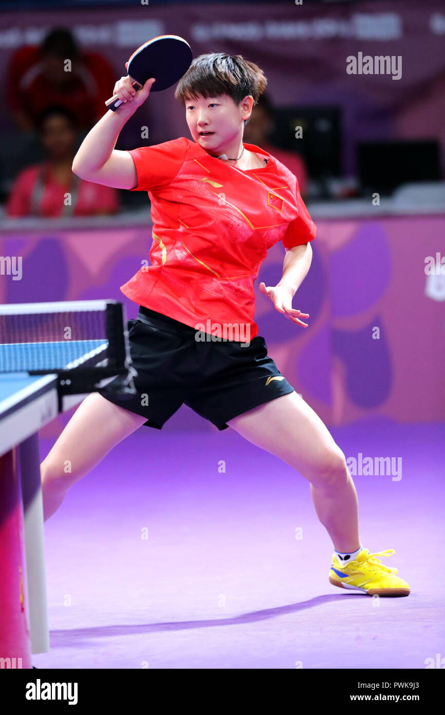 Buenos Aires, Argentina. 15th Oct, 2018. Sun Yingsha (CHN) Table Tennis ...