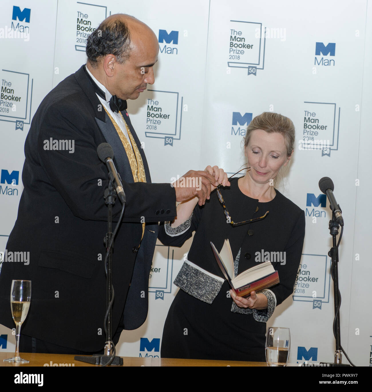 London, UK. 16th Oct 2018. Anna Burns winner of the Man Booker for ...
