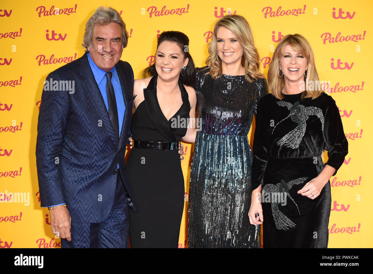 LONDON, UK. October 16, 2018: David Dickinson, Laura Tobin, Charlotte ...