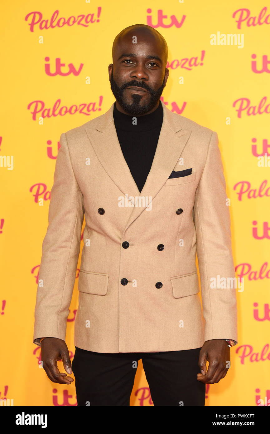 LONDON, UK. October 16, 2018: Melvin O'Doom arriving for the "ITV ...