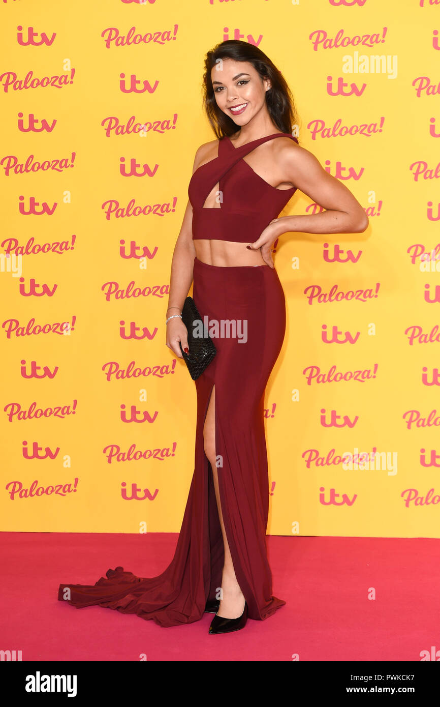 LONDON, UK. October 16, 2018: Vanessa P arriving for the "ITV Palooza ...
