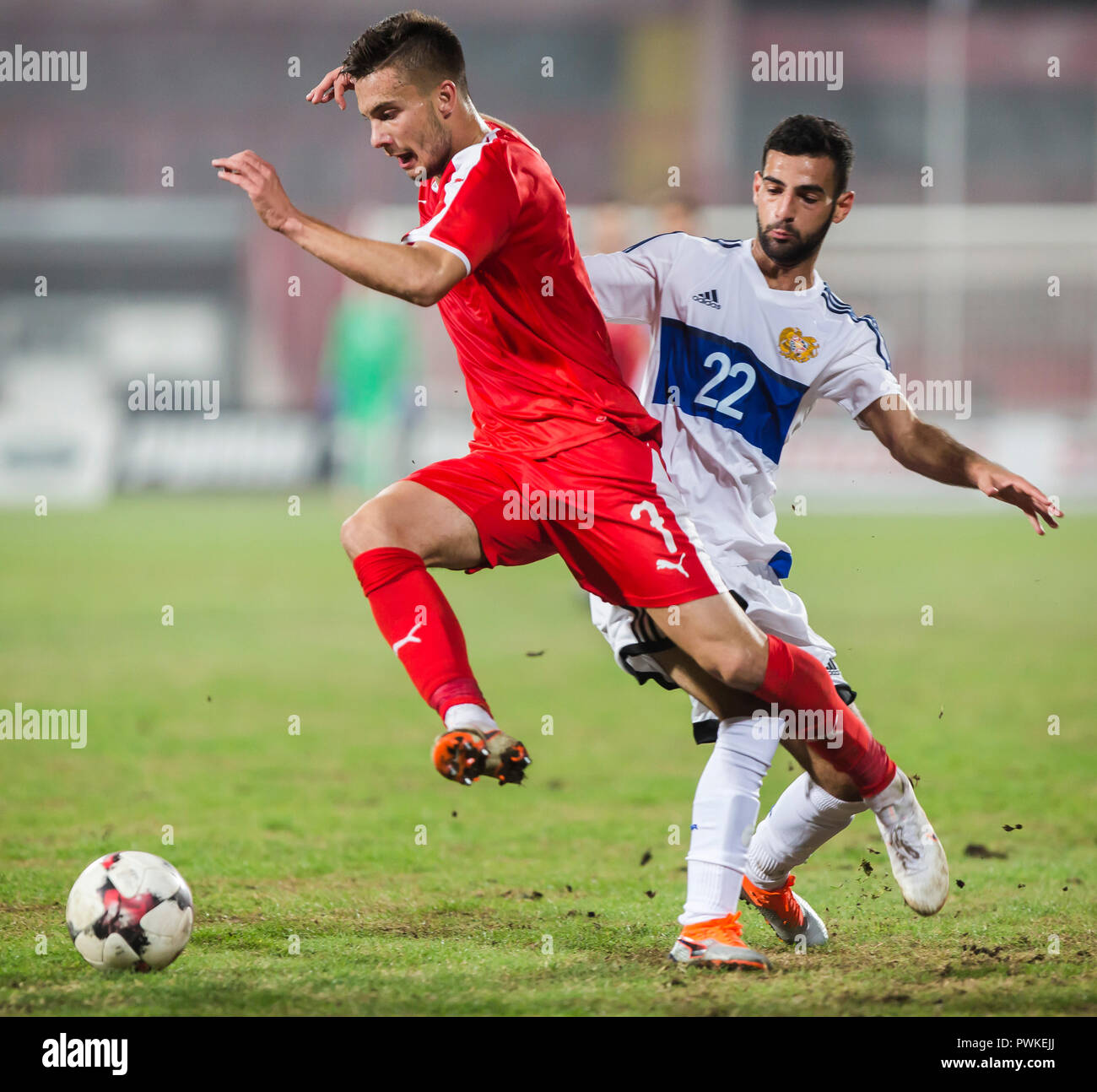 Novi Sad, Serbia. 16th Oct 2018. UEFA U21s European Football ...