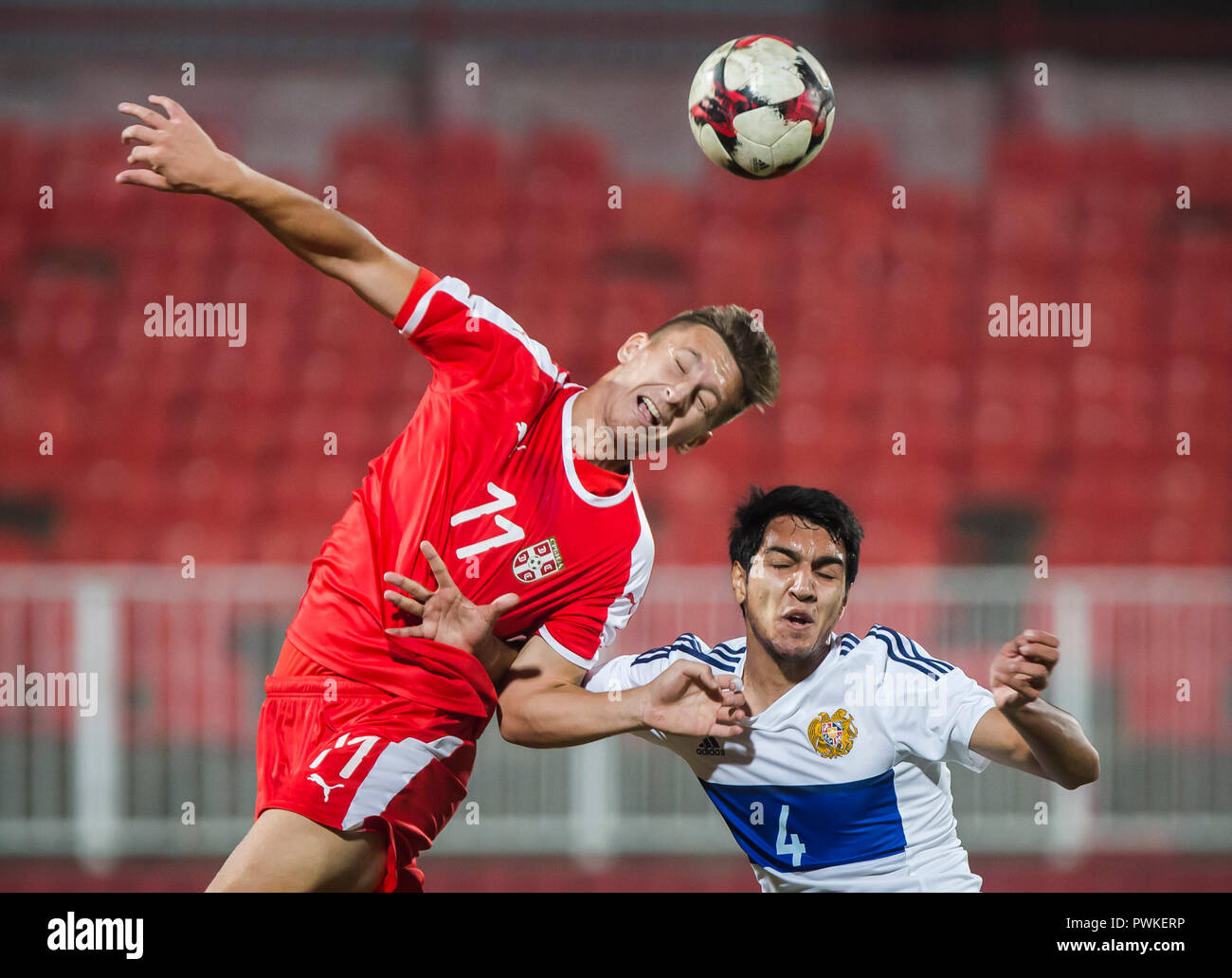 Novi Sad, Serbia. 16th Oct 2018. UEFA U21s European Football ...