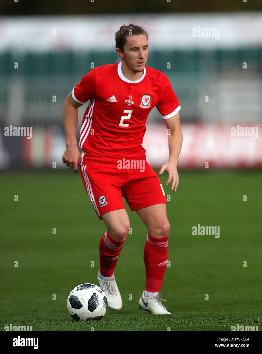 Wales' Aaron Lewis during the UEFA U21 European Championship Qualifying ...