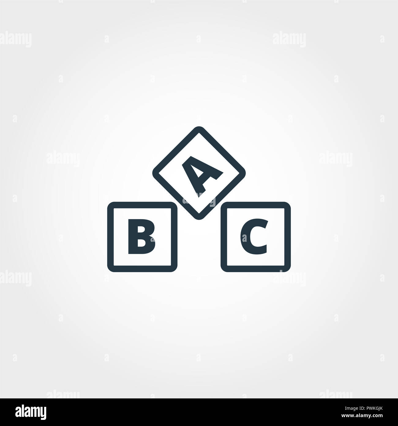 Abc icon. Premium monochrome design from education icons collection ...