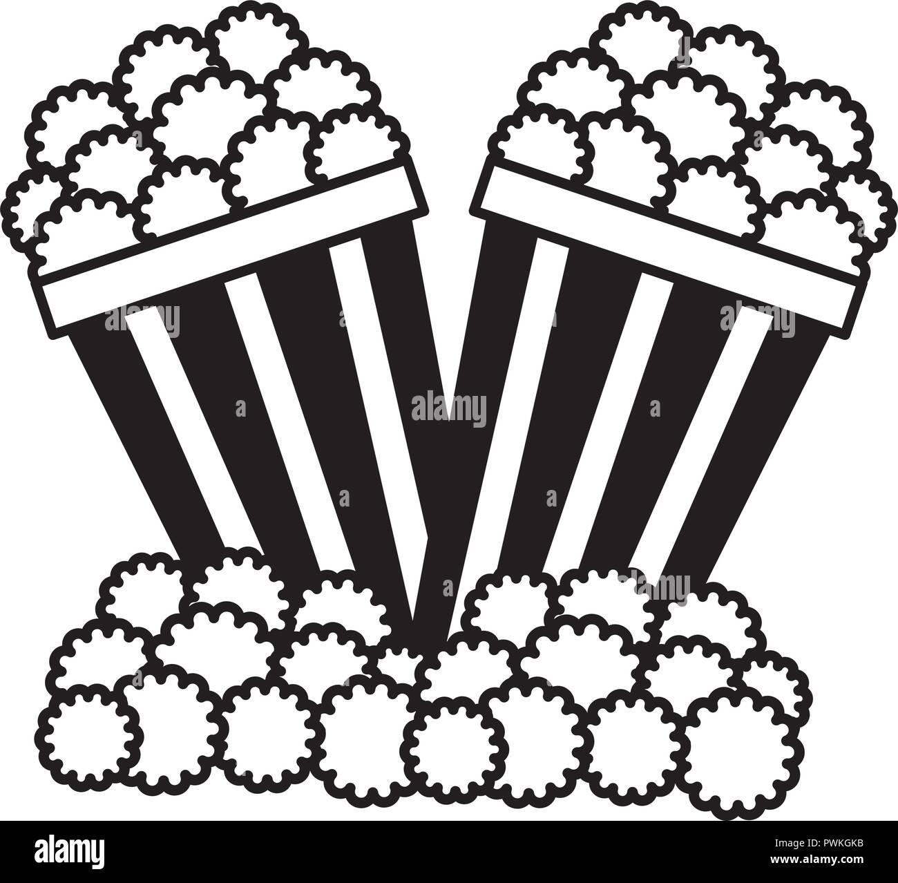 cinema movie popcorn snack food vector illustration Stock Vector Image ...