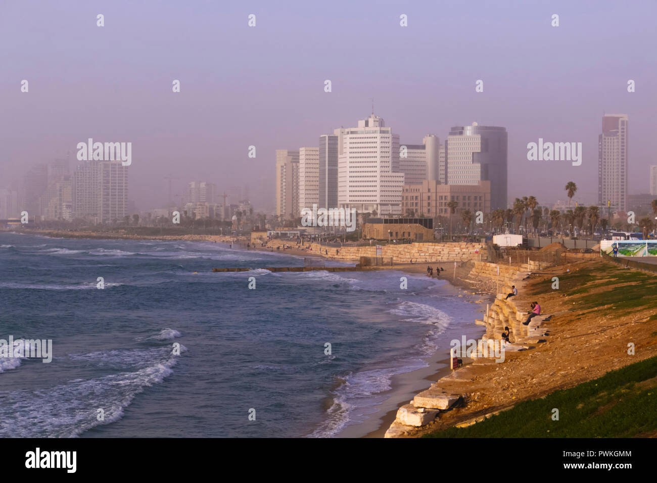 Tel aviv panorama seashore hi-res stock photography and images - Alamy