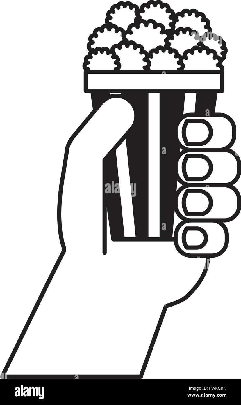 Hand holding corn Stock Vector Images - Alamy