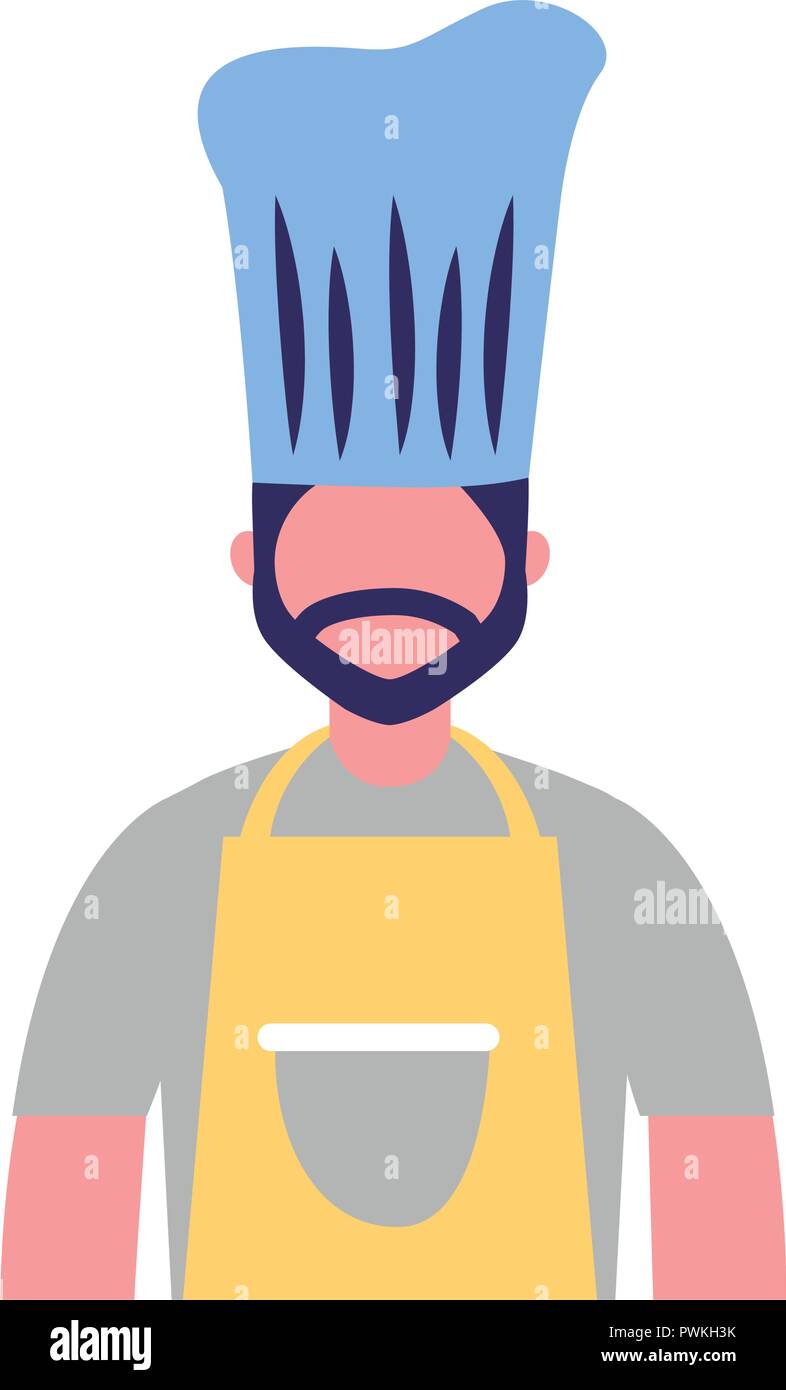 chief cooking male character professional vector illustration Stock ...
