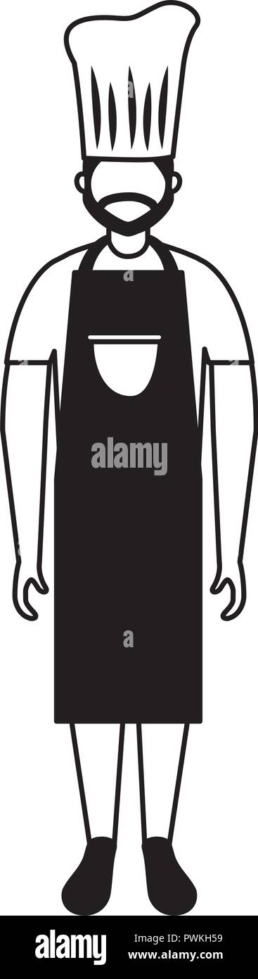 chief cooking male character professional vector illustration Stock ...