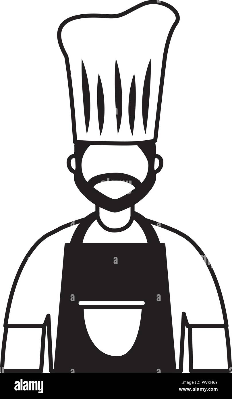 chief cooking male character professional vector illustration Stock ...