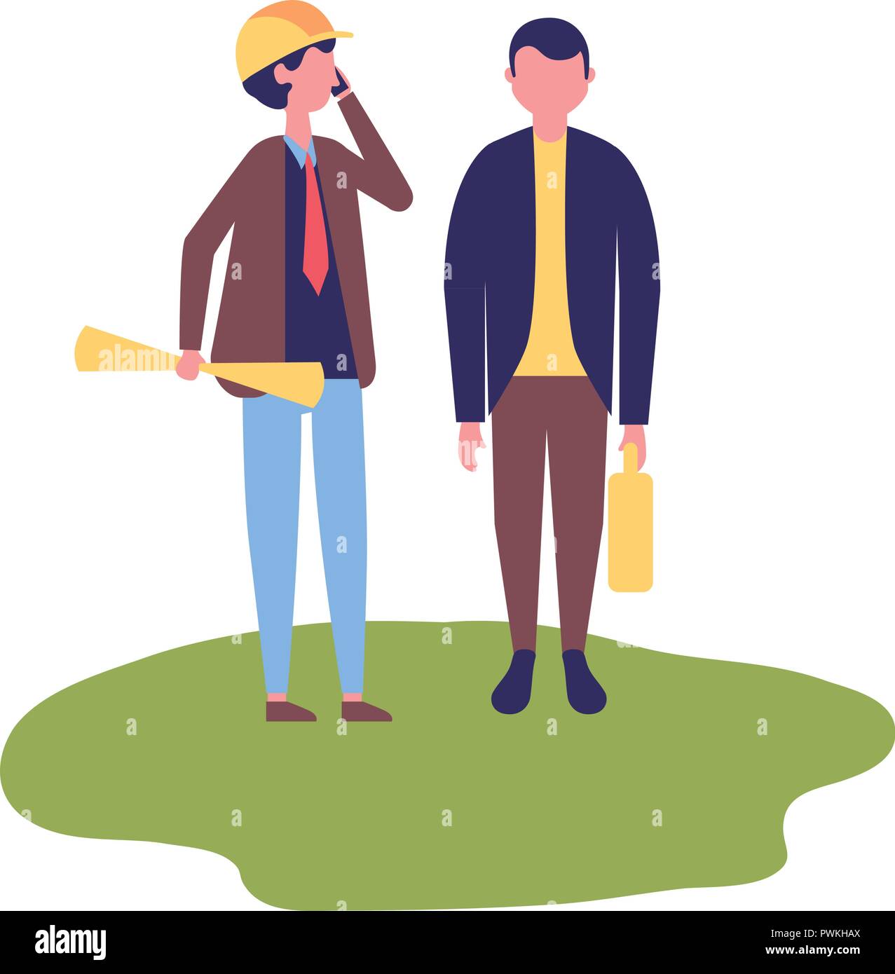 Contractor blueprints Stock Vector Images - Alamy