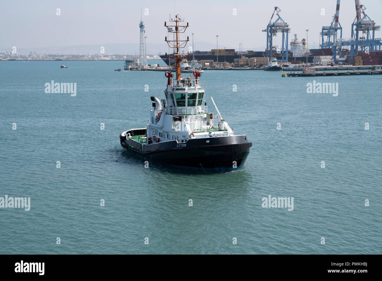 the Port of Haifa Stock Photo - Alamy