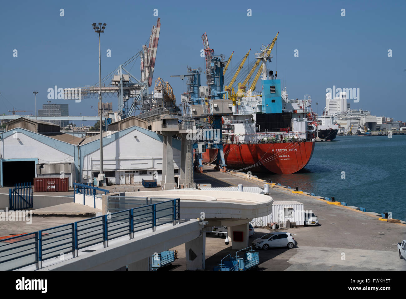the Port of Haifa Stock Photo - Alamy