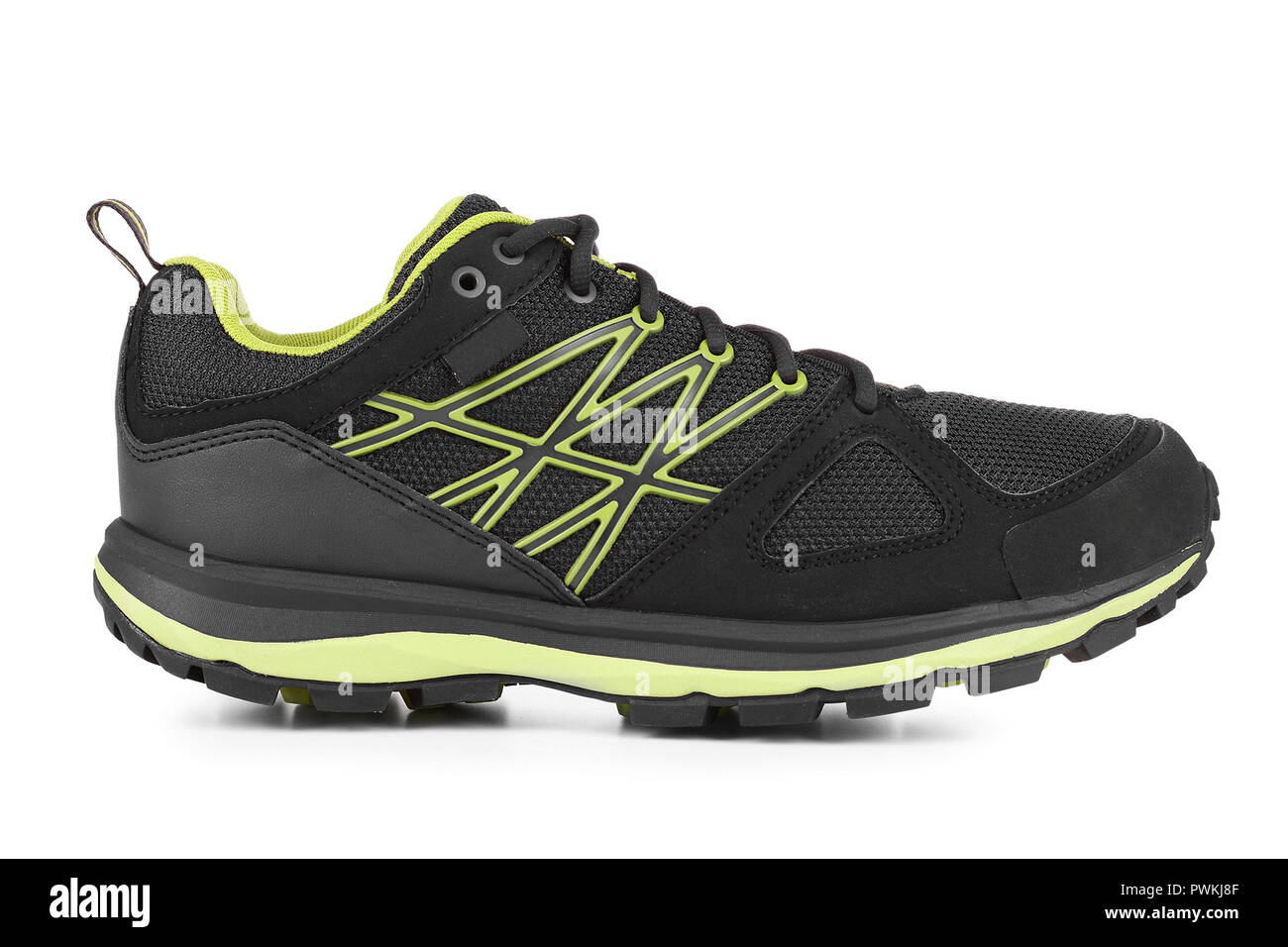 Short trekking mountain shoes isolated on white background Stock Photo ...