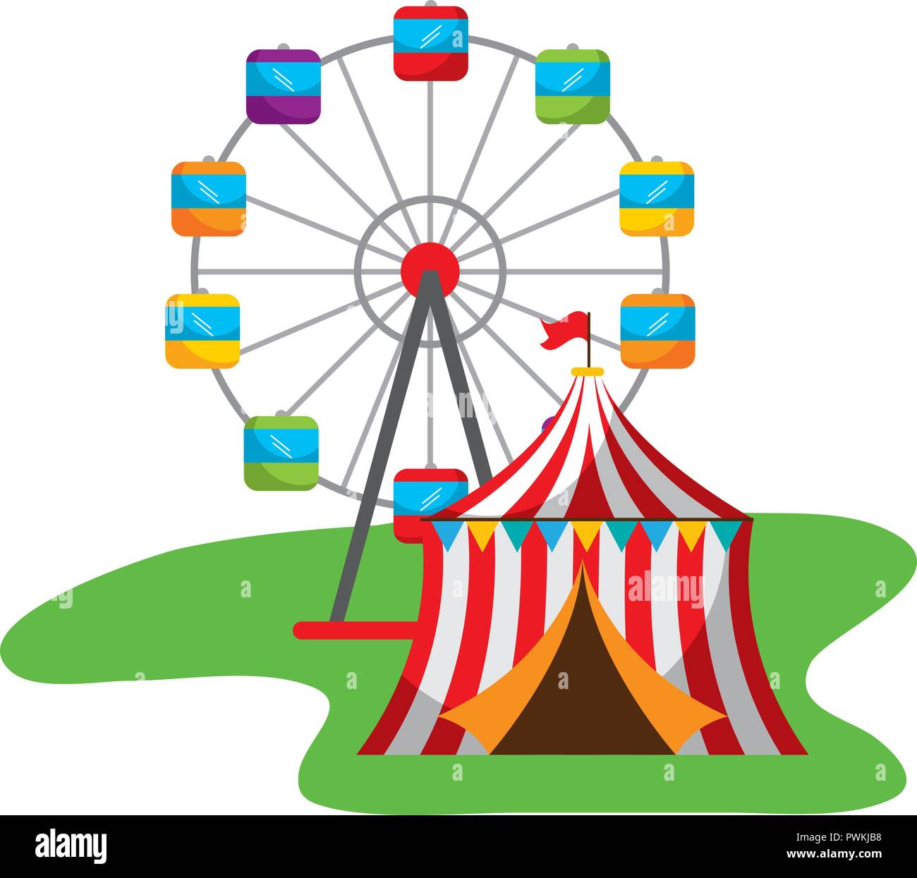 carnival fun fair vector illustration Stock Vector Image & Art - Alamy